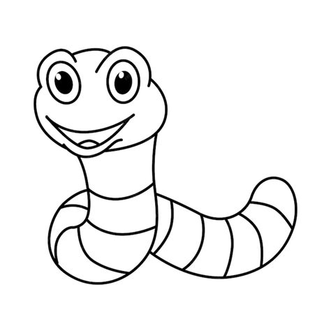 Premium Vector Cute Worm Cartoon Characters Vector Illustration For