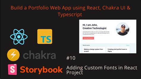 React Adding Custom Font In React Project Chakra Ui Portfolio 10 Youtube