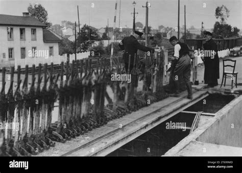 Members Of The German Field Railroad In A Signal Box They Are Investigating Whether It Is Fit