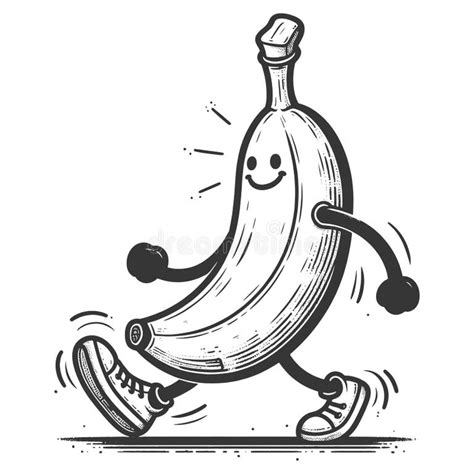 Banana Cartoon Walking Stock Illustrations 208 Banana Cartoon Walking