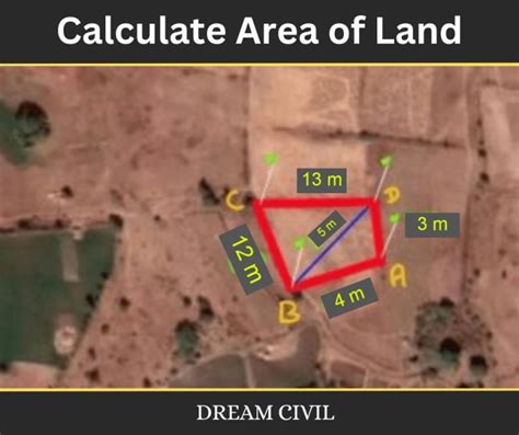 How To Calculate Area Of Land Or Plots Area That Are Irregular In Shape Dream Civil