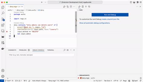 Debugging OPA Open Policy Agent