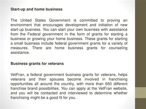 Ppt Visit Government Grants And Get Your Federal Government Business