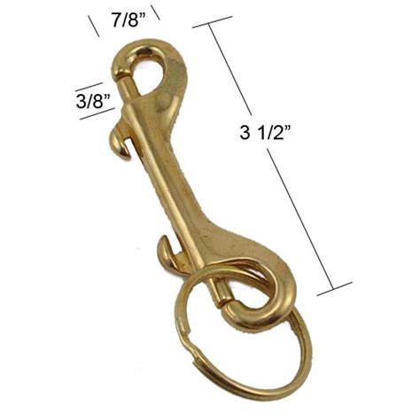 Heavy Duty Double End Brass Snap Clip Key Ring Bulk Each