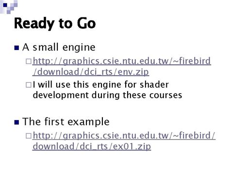 Realtime Shading Using Programmable Graphics Hardware Introduction Setup