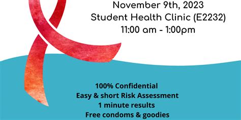 free hiv testing and sexual education · calendar · century college