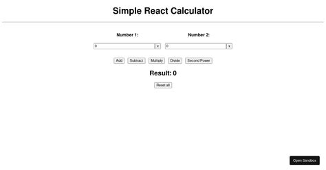 Simple React Calculator Codesandbox