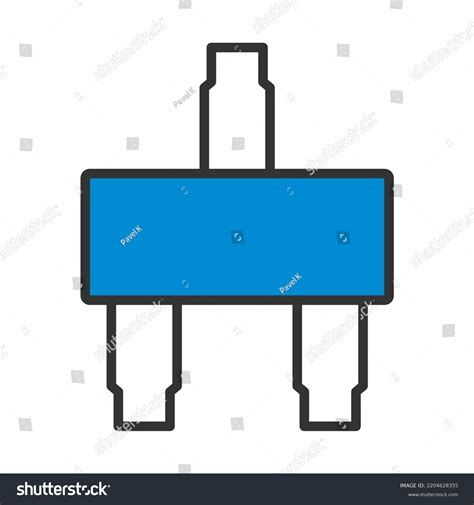 Smd Transistor Icon Editable Bold Outline Stock Vector Royalty Free 2204628355 Shutterstock