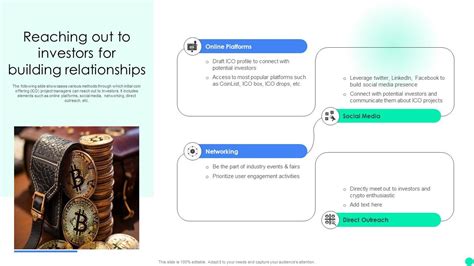 Introduction To Initial Coin Reaching Out To Investors For Building Relationships Bct Ss V Ppt