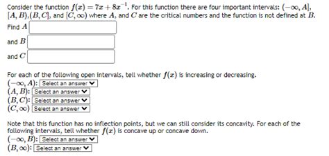 Solved Consider The Function F X 7x 8x 1 ﻿for This