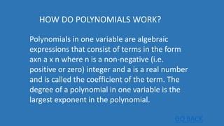 POLYNOMIALS Pptx
