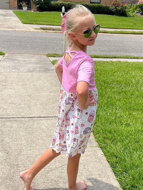 Kitty Boba Cap Dress Etsy