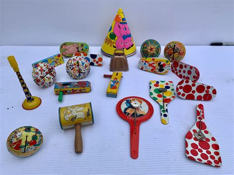 Lot 191 Vintage Carnival Noise Makers And Tin Toys