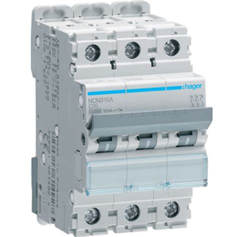 Electrical Supplier 16a Triple Pole C Curve 10ka Mcb
