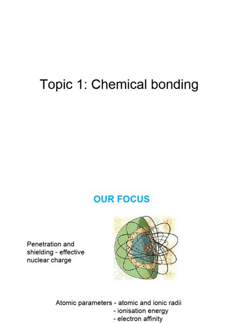 Week 1 Topic 1 Introduction Of Chemical Bonding Pdf Atomic
