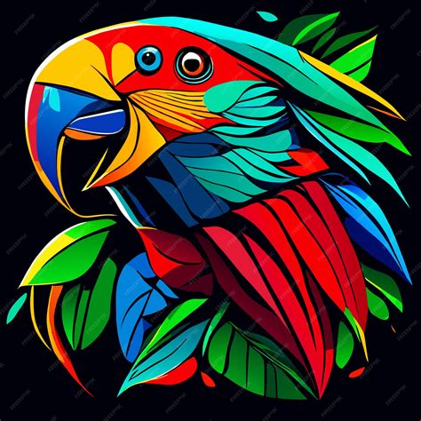 Premium Vector Vectorized Parrot Feather Pattern