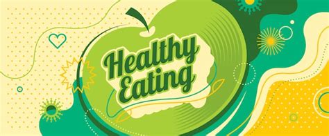 Premium Vector Healthy Eating Banner Design