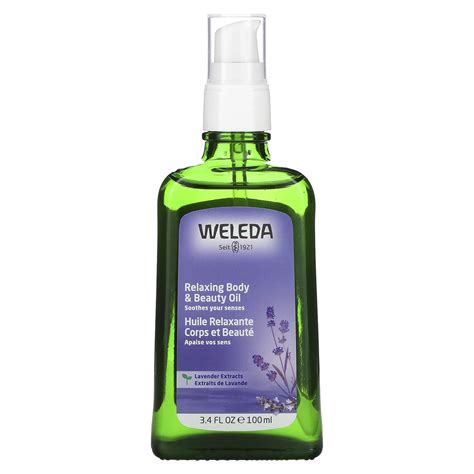 Weleda 릴랙싱 바디 And 뷰티 오일 라벤더 추출물 100ml34fl Oz