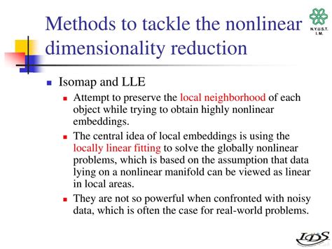 ppt supervised nonlinear dimensionality reduction for visualization