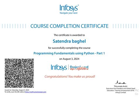 completed python programming fundamentals part 1 satendra baghel posted on the topic linkedin