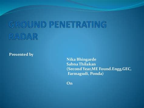 Mine Detection Using Radar Bullets Ppt Blogsgray