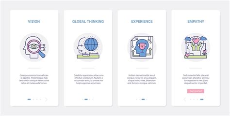 Premium Vector Mind Experience Processes In Human Head Ux Ui Onboarding Mobile App Page