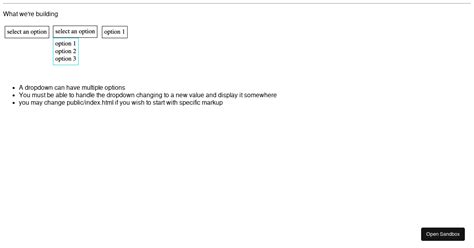 Dropdown Codesandbox