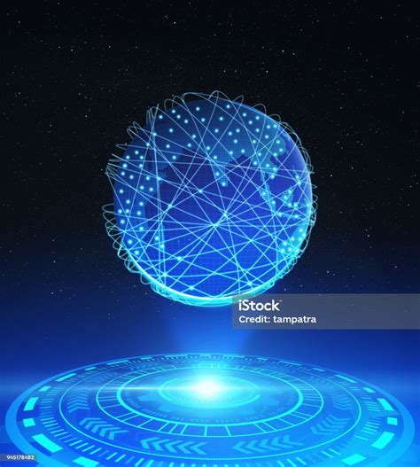 행성 지구 기술 Hud 및 네트워크 연결 라인 글로벌 비즈니스 3d 그림의 인터넷 개념 블록체인에 대한 스톡 사진 및 기타 이미지 Istock