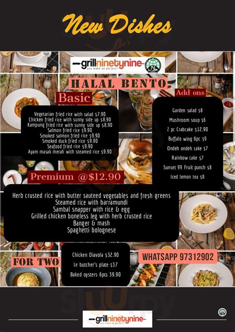 Grill Ninety Nine Menù Singapore Main Menu Sluurpy