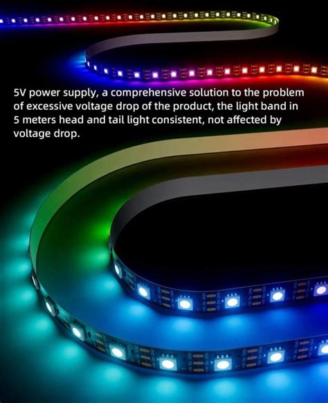 5v Ws2812b Led Strip Lighting With Usb Controller 5 M 300 Leds Rgb With