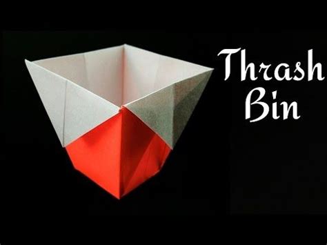Easy To Make TRASH BIN DUSTBIN DIY Tutorial By Paper Folds Diy Newspaper Origami Tutorial