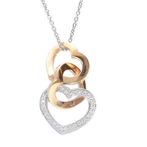 Collana Con Pendente Oro Bianco E Rosa Con Diamanti ALFIERI ST