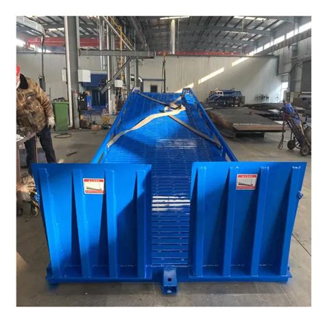 10t Mobile Hydraulic Container Laden Dock Ramp Forklift Shipping Container Loading Ramp For