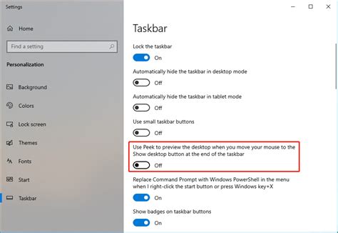 How To Enable Or Disable Peek At Desktop On Windows 1011 Minitool