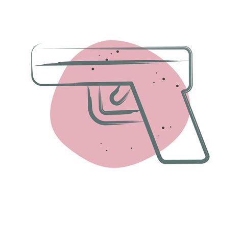 Icon Gun Related To Military And Army Symbol Color Spot Style Simple