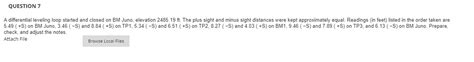 [solved] question 7 a differential leveling loop started and closed