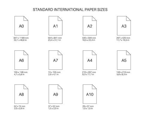 Premium Vector International Paper Sizes