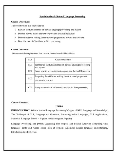 nlp syllabus for course work pdf statistical classification cognition