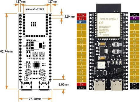 esp32 s3 n16r8 dev board wifi bluetooth 5 0 soldered