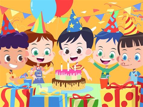 무료로 다운로드 가능한 어린이 생일 파티 벡터 And 일러스트 Freepik