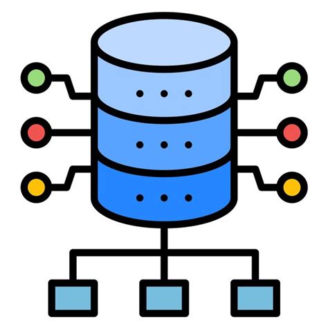 Premium Vector Database Network Vector Illustration Style