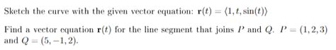 Solved Sketch the curve with the given vector equation: | Chegg.com