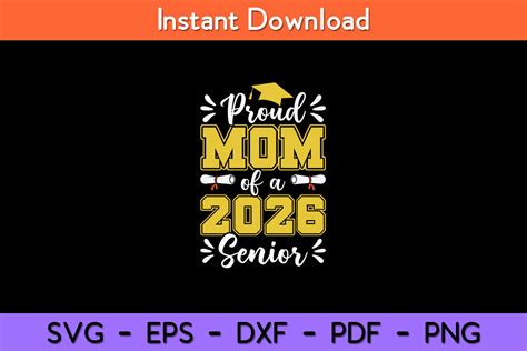 Proud Mom Of A 2026 Senior Graduation Graphic By Pscraft · Creative Fabrica