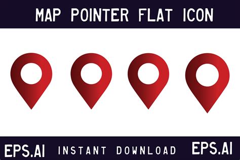 Map Pointer Flat Icon Stock Vector Graphic By Sweetsvg Creative Fabrica