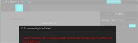 Alienware Pro Wireless Gaming Mouse Firmware Update Fails In Alienware