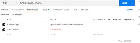 Django 开启csrftoken校验，以及postman实现问题postman Django Csrf验证登录 Csdn博客