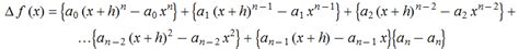 Finite Differences And Polynomial Formulae