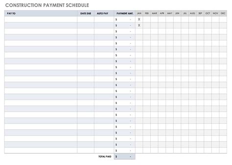Submittal Schedule Template Excel