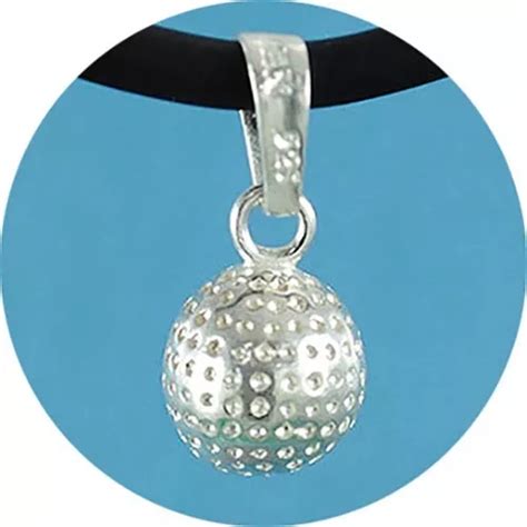 Dije Pelota De Golf Plata Ley Incluye Collar Caucho Env O Gratis
