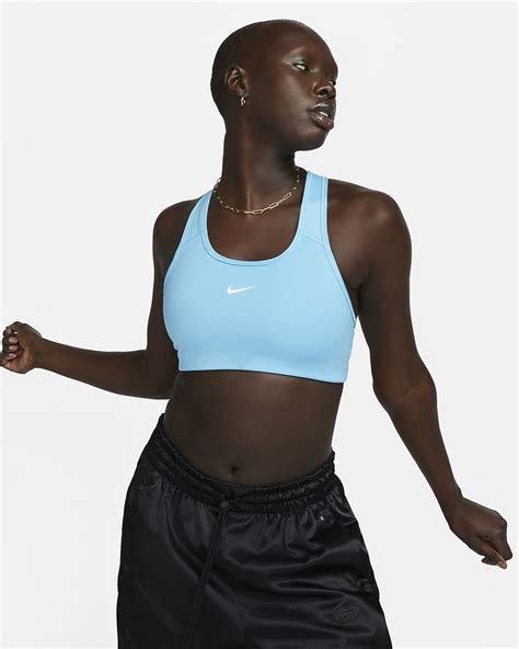 Nike Swoosh Womens Medium Support 1 Piece Pad Sports Bra Nike Cz